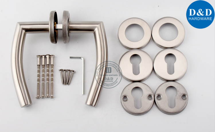 Stainless Steel 22mm Tube Fire Rated Hollow Door Handle for Office ...