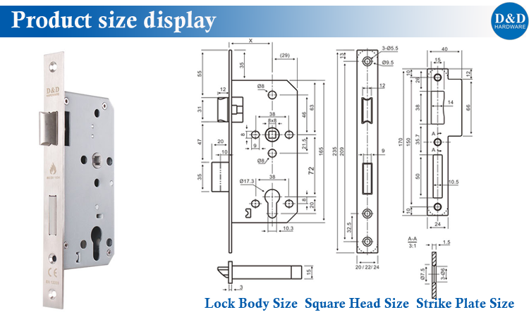 SS304 Round Corner Fire Rated Sash Lock-DDML009-R from China ...