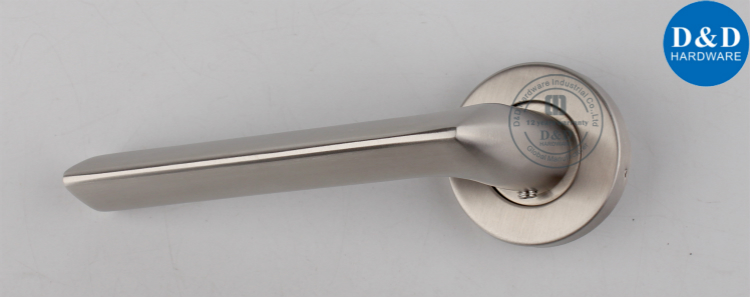 316 Grade L Shape Solid Lever Door Handle for Front Steel Doors-DDSH016 ...