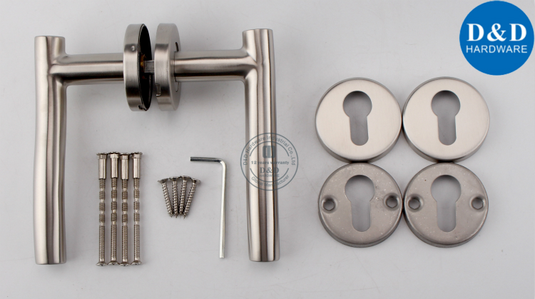 Grade 201 Tubular Fire Rated Hollow Lever Door Handle for Front Metal ...