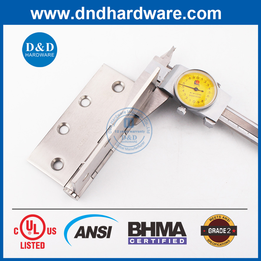 ANSI / BHMA GRADE 2-SS304 Fire Rated Door Hinge -4.5x4.5x3.4mm from ...