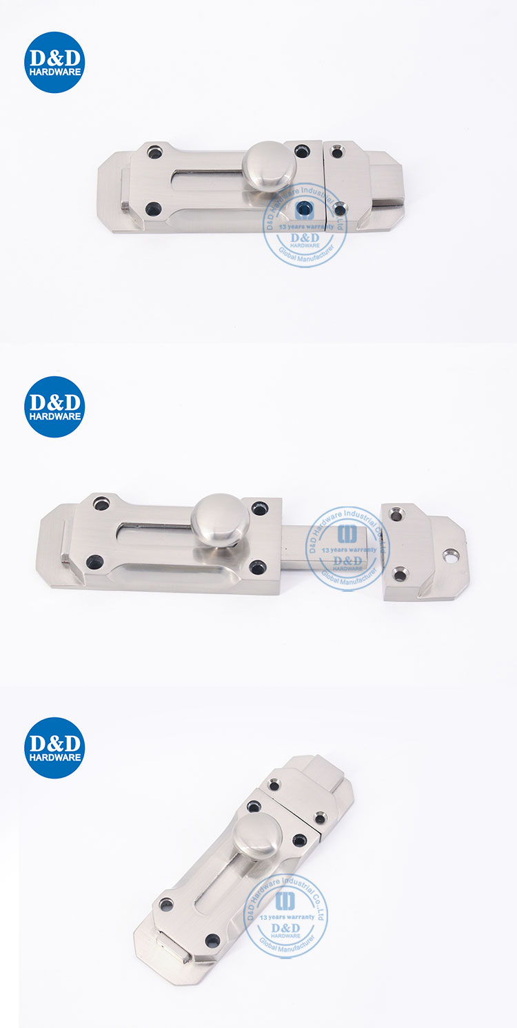 Modern Design Indoor Door Zinc Tower Bolt Lock in Satin Nickel-DDDB025 ...