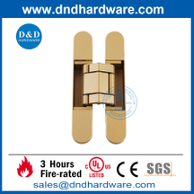 Gloden Zinc Alloy Adjusting 3D Hidden Door Hinge-DDCH008-G40