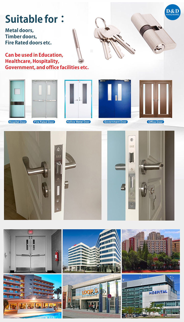 Euro High Security Lock Cylinders Double Door Cylinder Lock with Brass ...