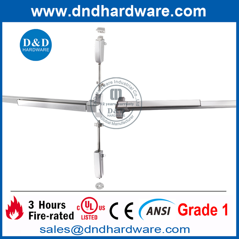 Emergency Exit Door Locks UL Stainless Steel Exterior Double Door Panic ...