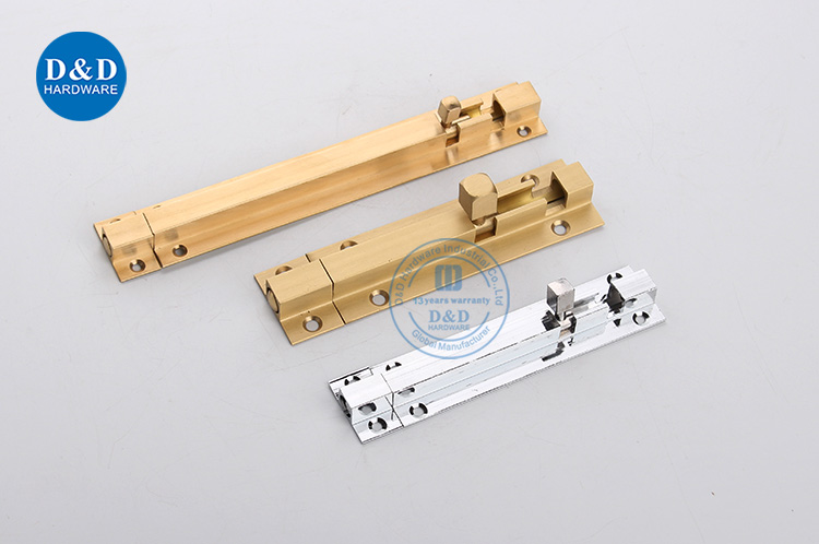 Satin PVD Security Brass Tower Bolt Lock Hardware for Doors-DDDB016 ...