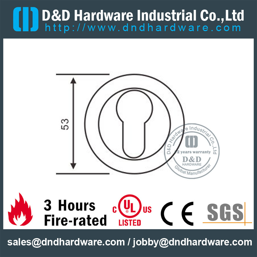 Stainless Steel Key Cylinder Thread Type Escutcheon for Entry Double ...