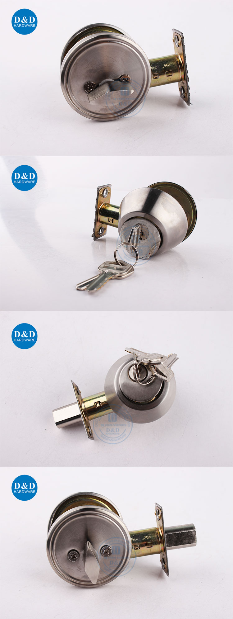 Stainless Steel Deadbolt Lockset with Key for Surface Mount Storm Door ...