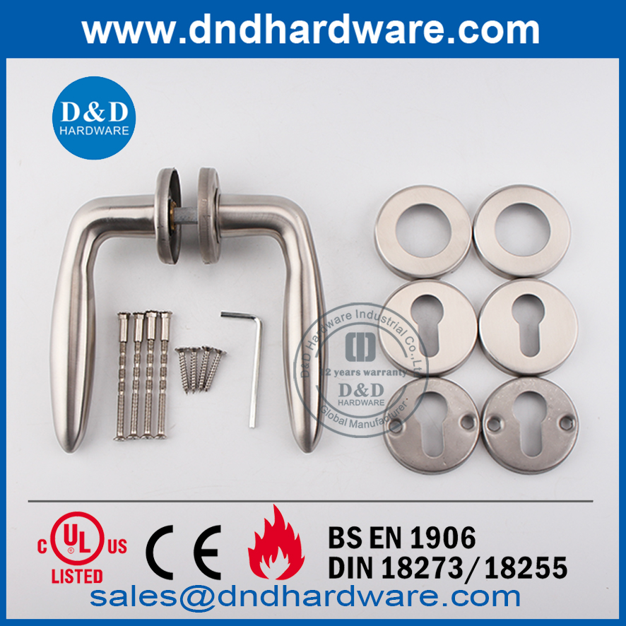 Stainless Steel Square Door Lever Handle Escutcheon for Metal Door ...