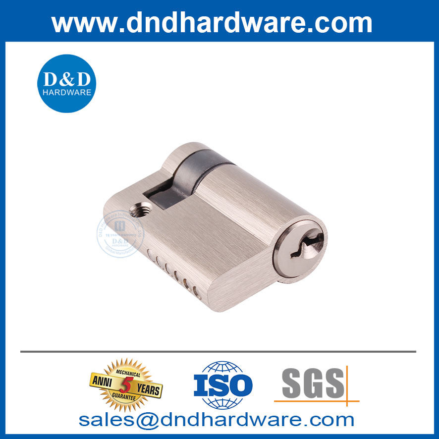 3 Keys Solid Brass Half Cylinder Door Lock Cylinder 40-55mm for Wooden ...