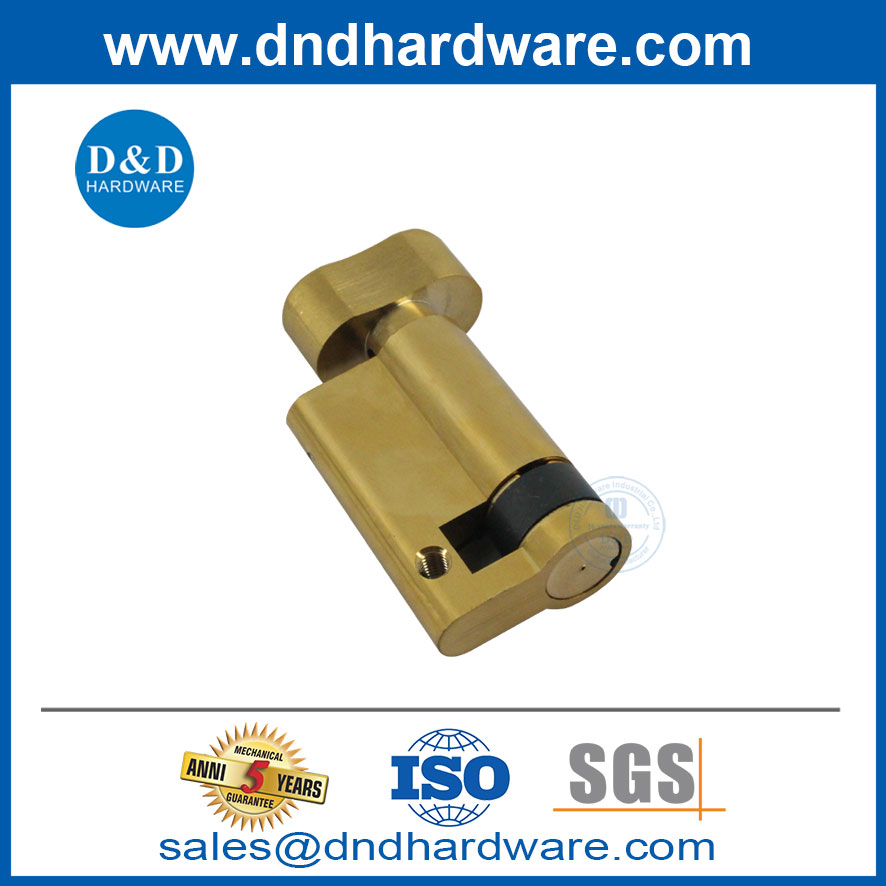 Keyless Bathroom Door Thumbturn Small Euro Brass Half Cylinder Lock ...