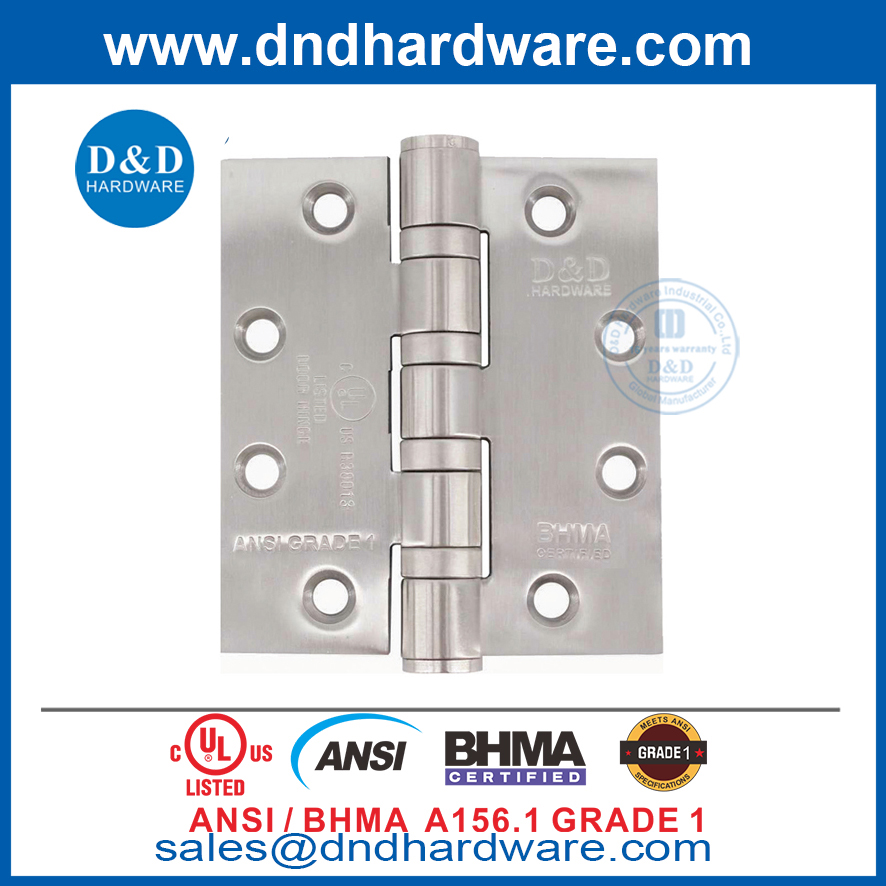 5 Inch ANSI BHMA Grade 1 Fire Door Hinges for Hotel Apartment-DDSS001 ...